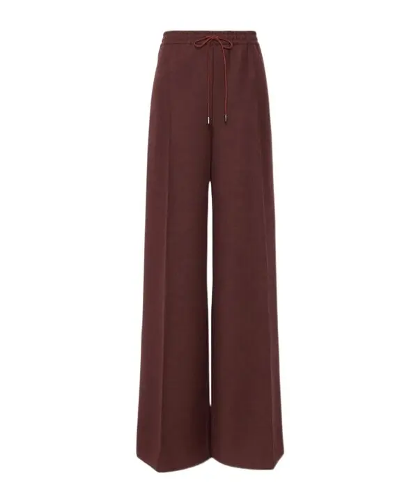 Max Mara Drawstring Casual Pants - Red