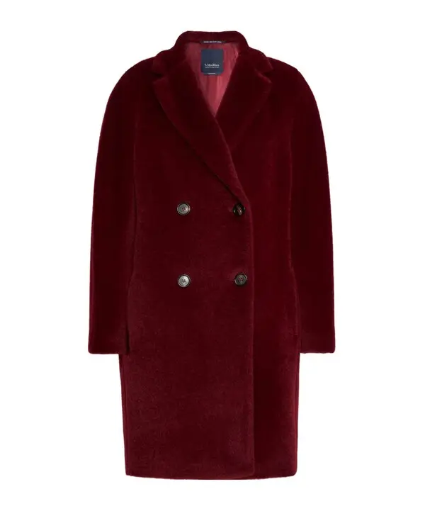 Max Mara Roseto Double-breasted Straight Hem Coat - Brown