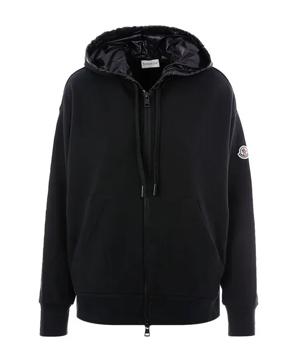 Moncler Born To Protect-print Hoodie - Black