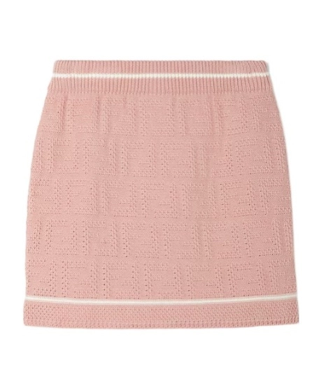 Fendi Ff Monogram Knit Skirt