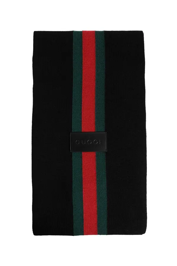 Gucci Striped Cashmere Jacquard Scarf