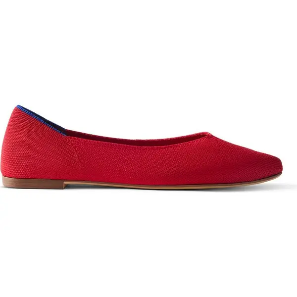 Rothy's The Fine Point Pointed Toe Flat - Cherry