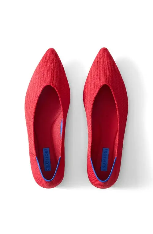 Rothy's The Fine Point Pointed Toe Flat - Cherry