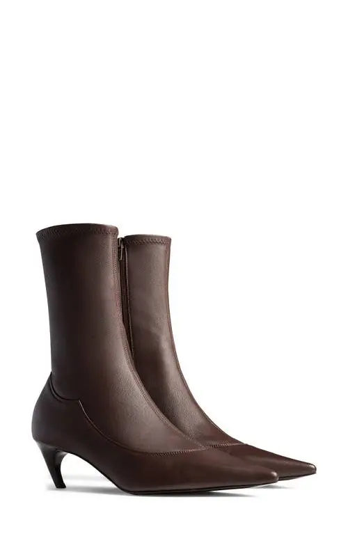 Khaite Valerie Pointed Toe Boot - Chocolate