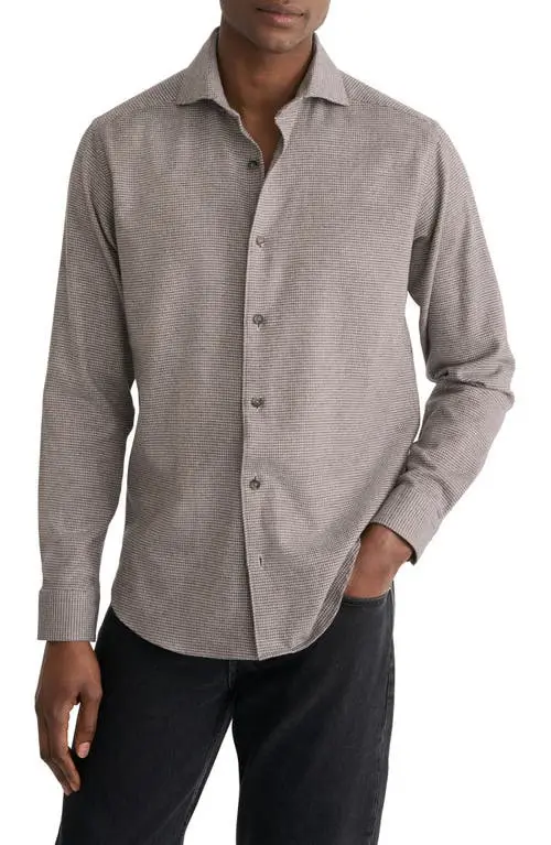Eton Houndstooth Check Flannel Shirt
