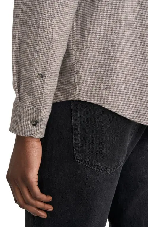 Eton Houndstooth Check Flannel Shirt