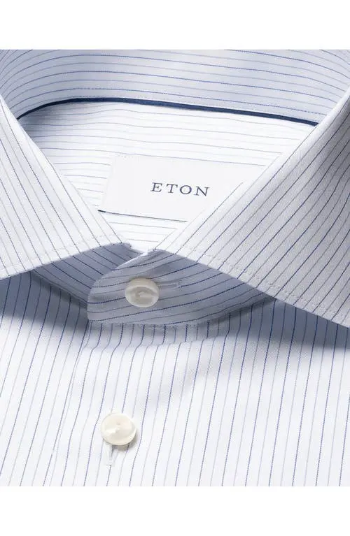 Eton Slim Fit Striped Cotton Dress Shirt