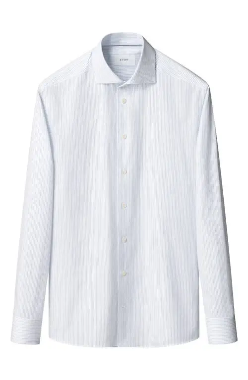 Eton Slim Fit Striped Cotton Dress Shirt