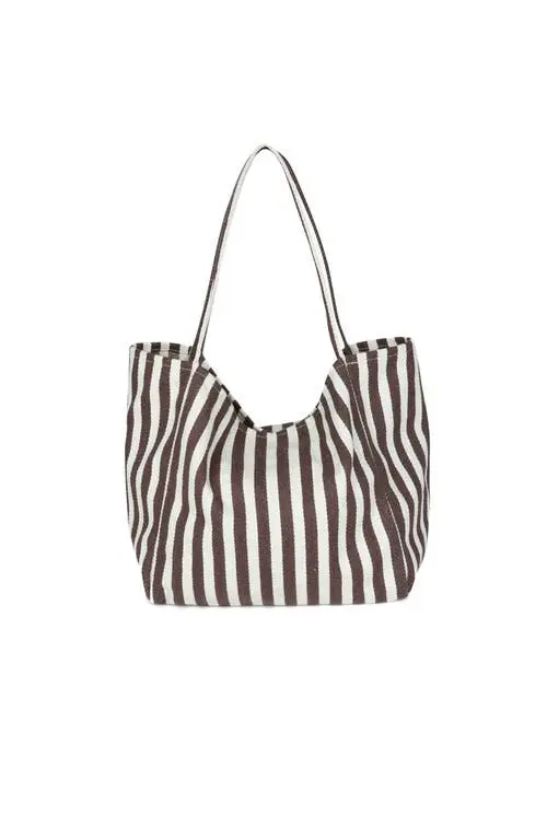 BEACH LIFE BY GOTTEX Sabs Stripe Beach Tote - Brown