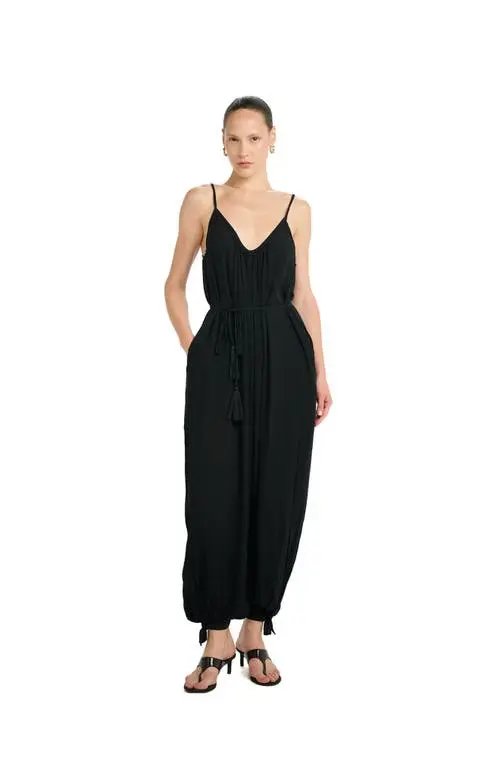 BEACH LIFE BY GOTTEX Resort Balloon Pant Jumpsuit Cover-up - Black