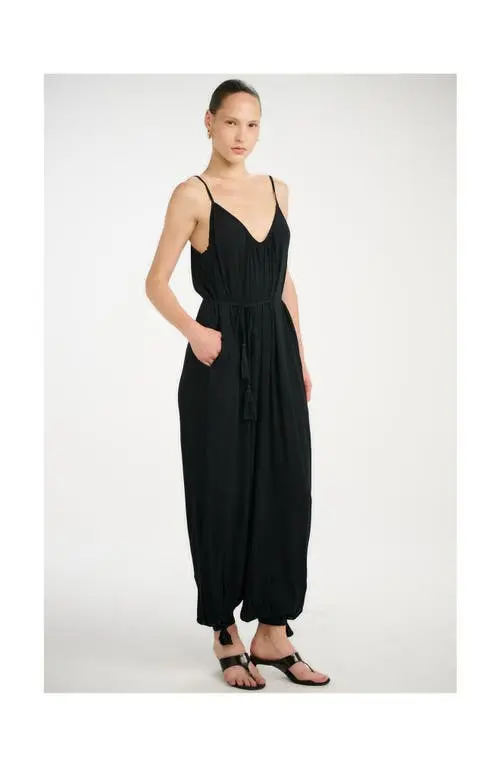 BEACH LIFE BY GOTTEX Resort Balloon Pant Jumpsuit Cover-up - Black