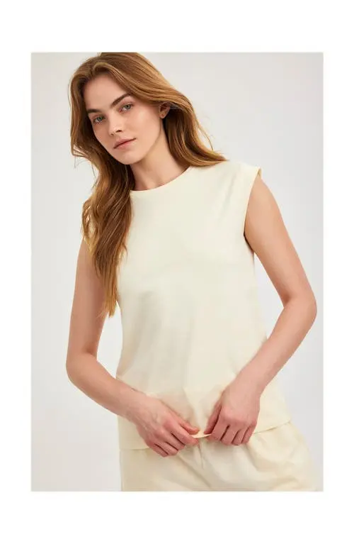 BEACH LIFE BY GOTTEX Summer Lounge Cotton Sleeveless Top - Ivory