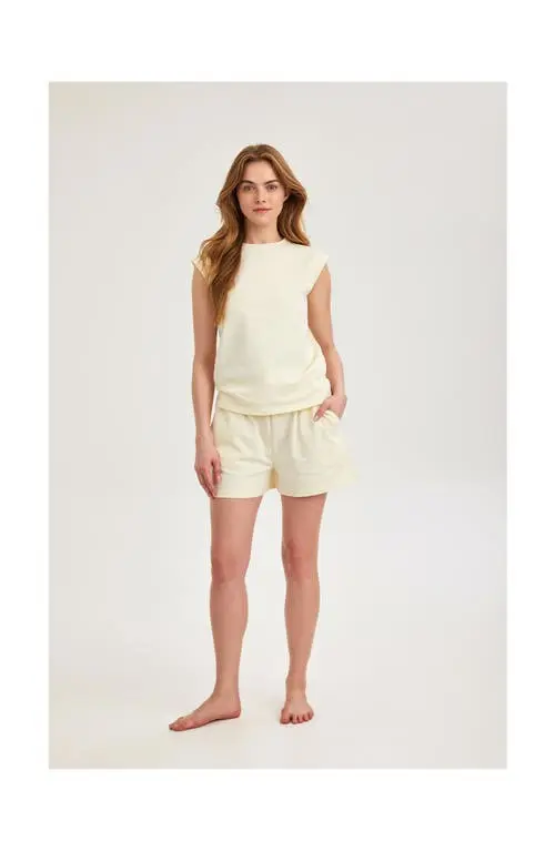 BEACH LIFE BY GOTTEX Summer Lounge Cotton Sleeveless Top - Ivory