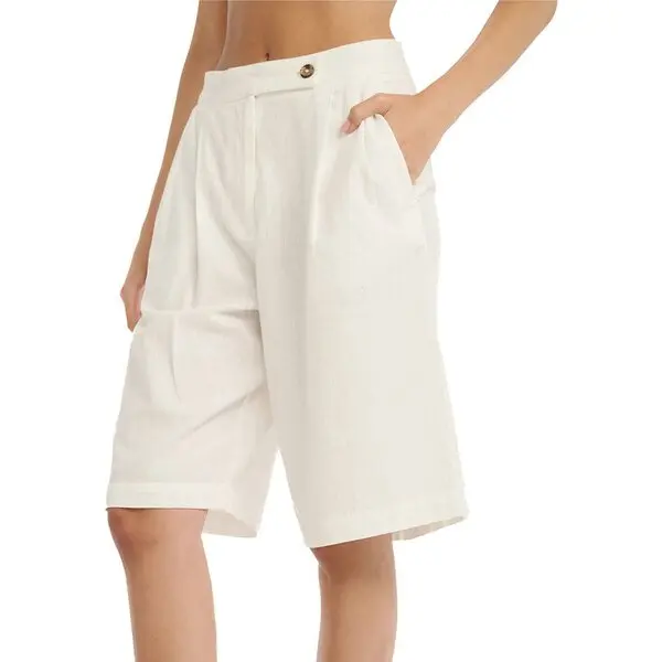 GOTTEX Resort Coastal Long Bermuda Shorts - White