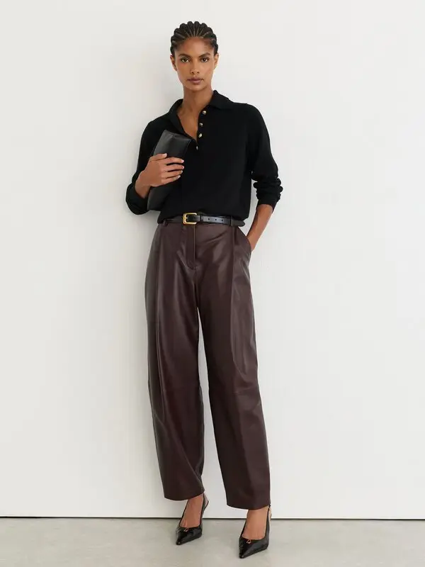 REISS Avery Wool-cashmere Half-button Jumper