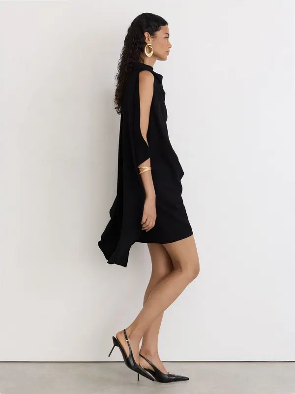 REISS Cassia Draped Sleeveless Mini Dress