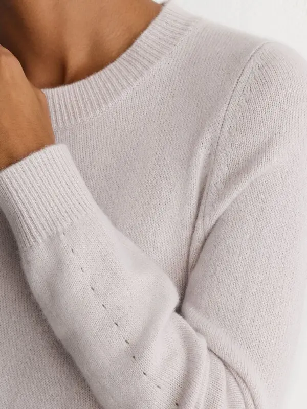 REISS Mimi 100% Cashmere Crew-neck Jumper - Stone Neutral