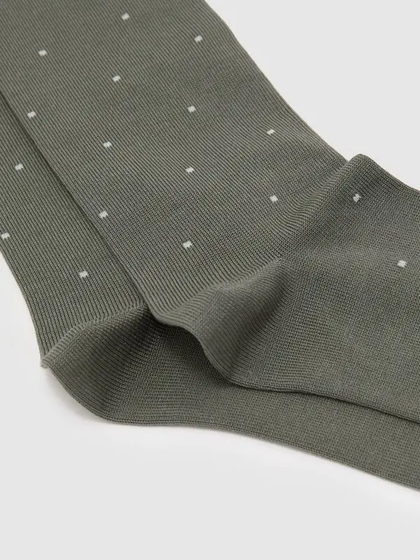 REISS Spot Mario Spot Mercerised Cotton-blend Polka-dot Socks