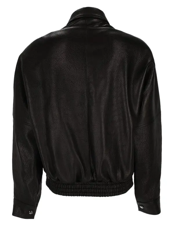 Magda Butrym Giacca In Pelle Vintage Con Colletto Classico