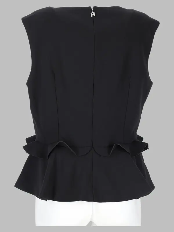 ROTATE BY BIRGER CHRISTENSEN Top Con Scollo A V E Applicazioni Floreali - Black