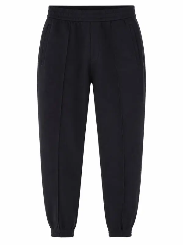 Emporio Armani Pantalone Jersey Jogger Con Coulisse E Tasche - Blue