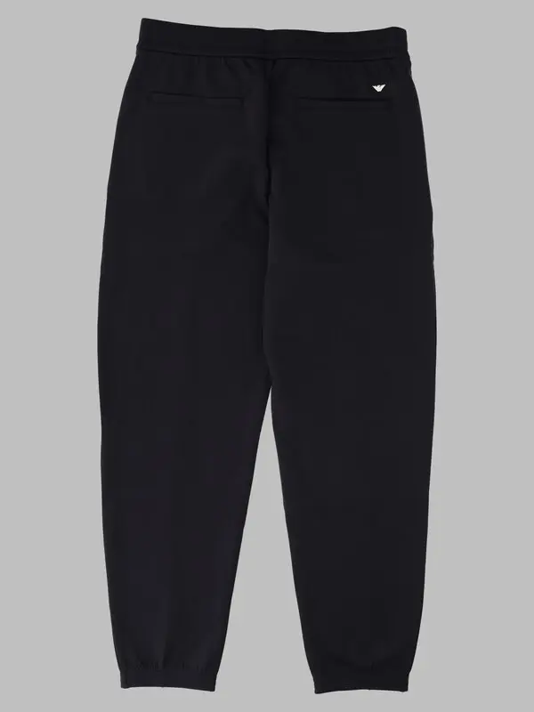 Emporio Armani Pantalone Jersey Jogger Con Coulisse E Tasche - Blue