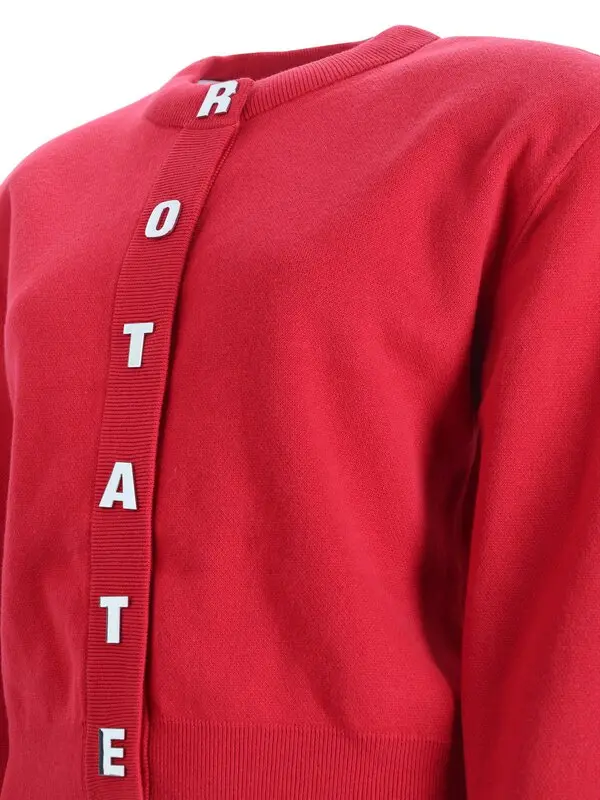 ROTATE BY BIRGER CHRISTENSEN Cardigan In Maglia Pesante - Red