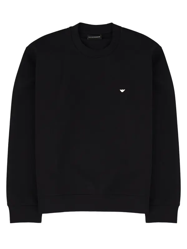 Emporio Armani Felpa Con Logo In Double Jersey