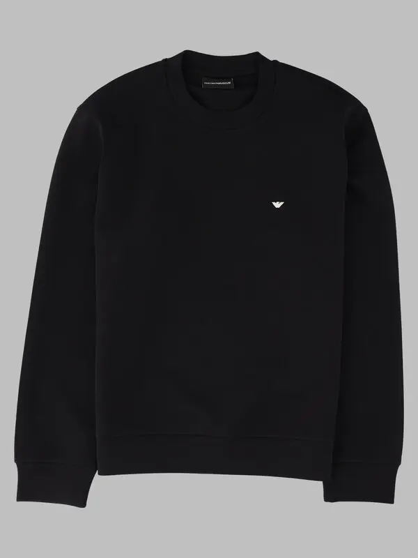 Emporio Armani Felpa Con Logo In Double Jersey