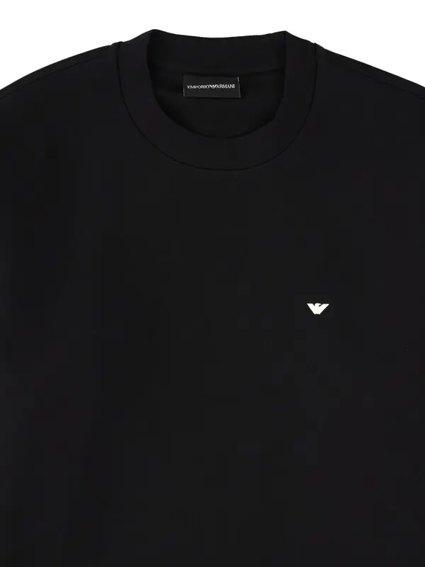 Emporio Armani Felpa Con Logo In Double Jersey