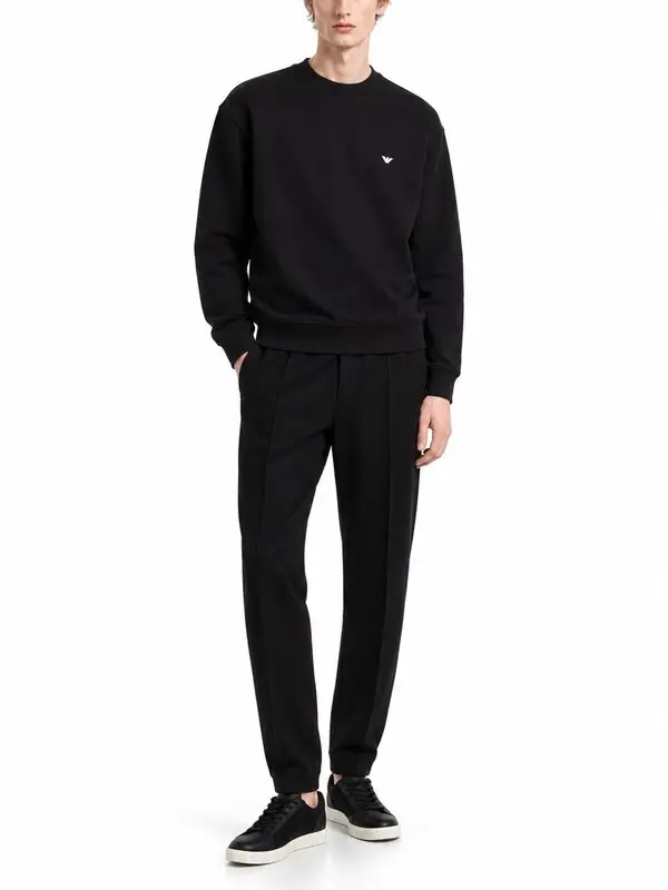 Emporio Armani Felpa Con Logo In Double Jersey