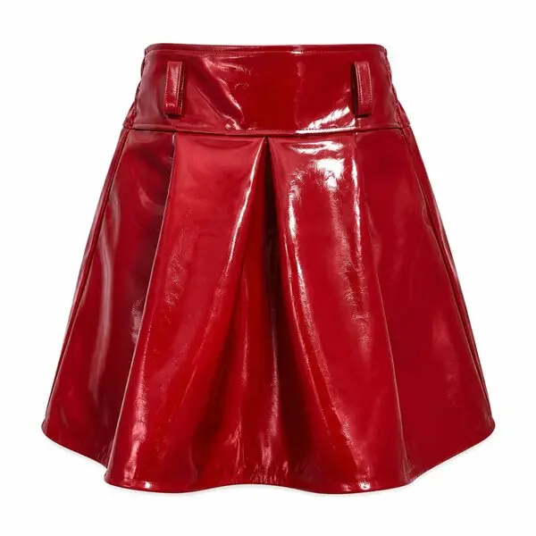 ZASTASTUDIO Cherry Pop Leather Skirt