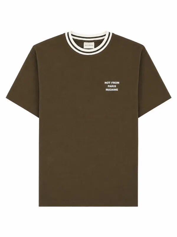 Drole De Monsieur Graphic Cotton T-shirt - Brown