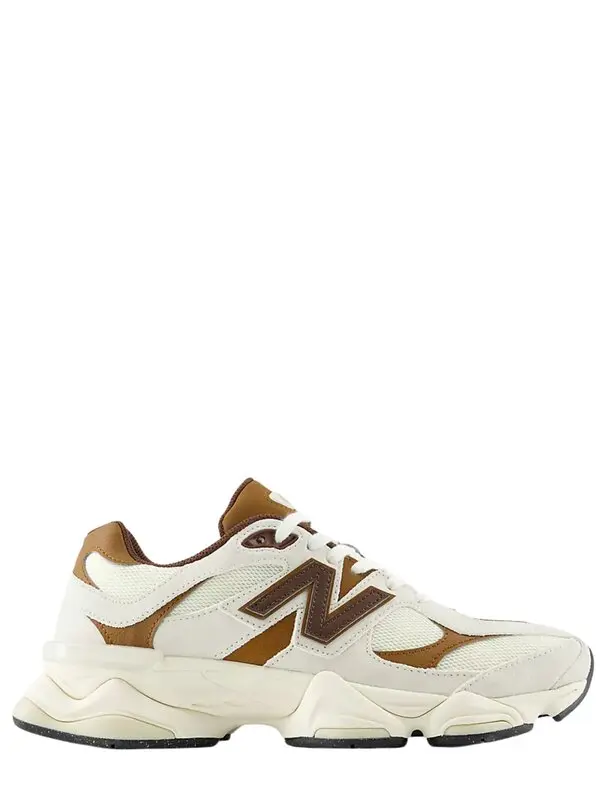 NEW BALANCE 9060 Leather Mesh Insert Sneaker - Brown
