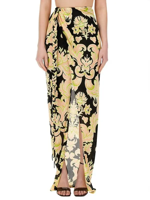 Etro Viscose Sarong Mini Skirt - Multicolour