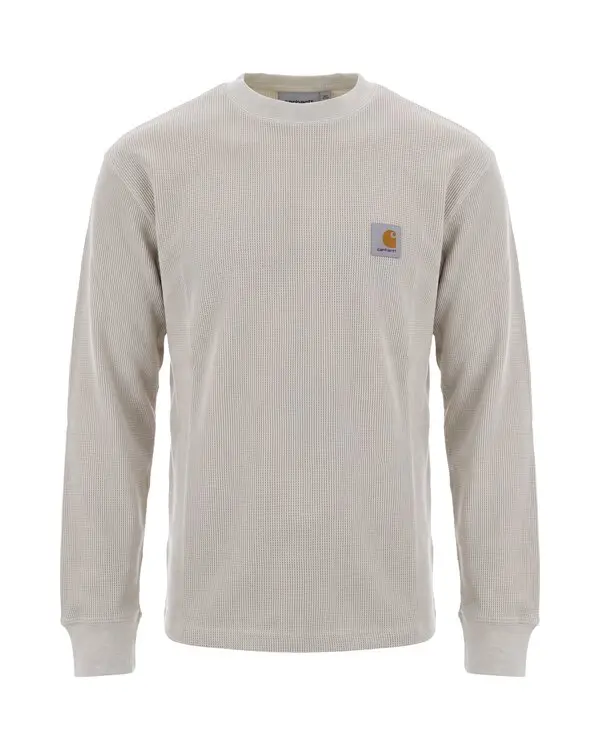 Carhartt Work In Progress Waffle Knit Long Sleeve T-shirt - Fleur De Sel