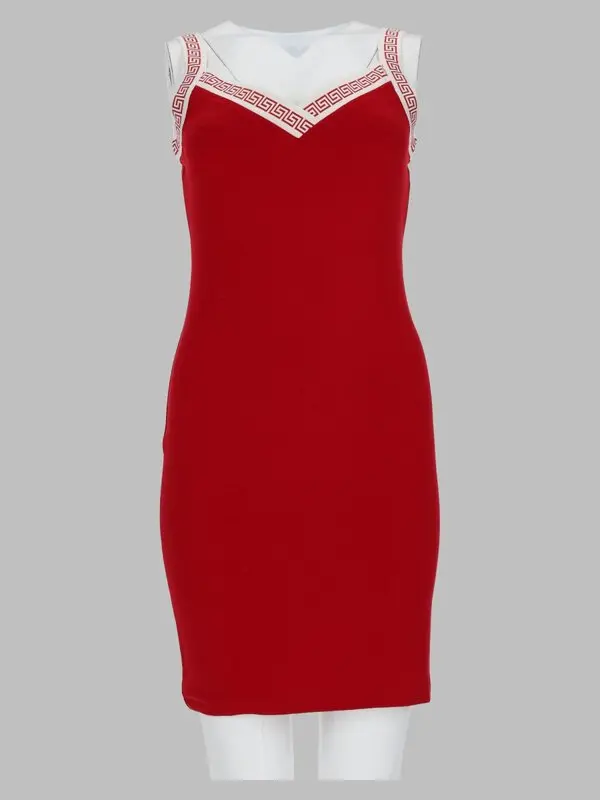Versace Stretch Cotton Mini Dress