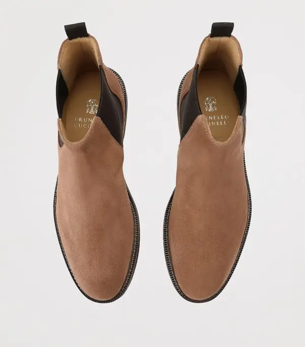 Brunello Cucinelli Suede Chelsea Boots
