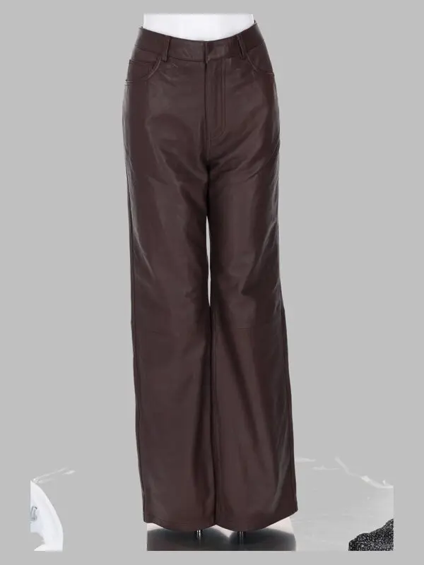 ROTATE BY BIRGER CHRISTENSEN Lamb Leather Trousers