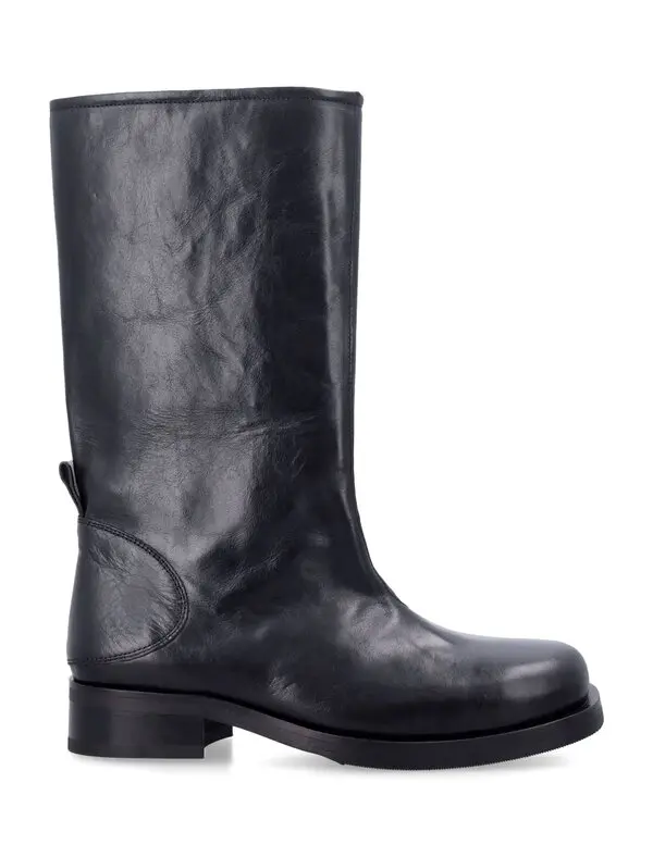 Our Legacy Leather Knee-high Boots - Nero