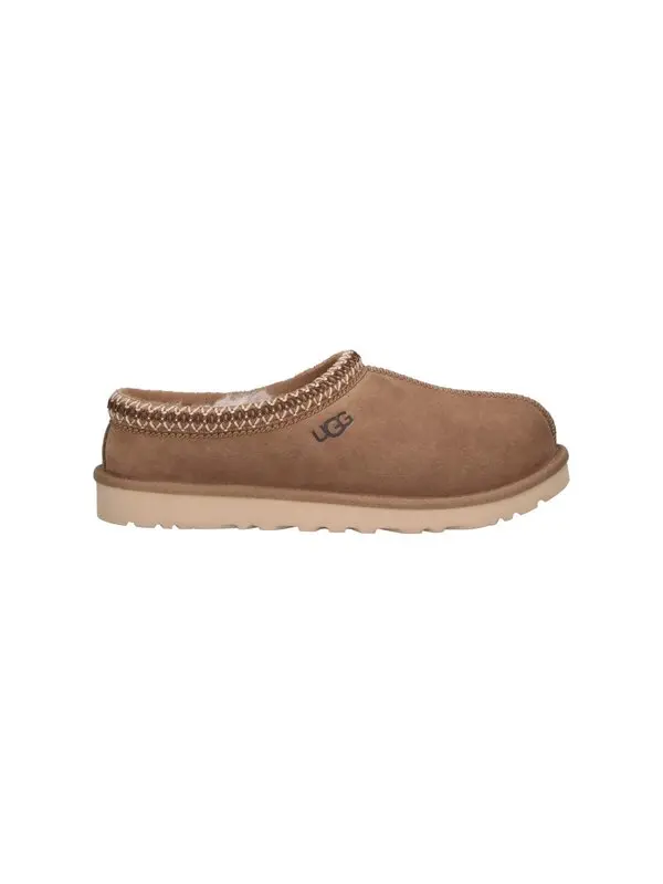 UGG Leather & Textile Flat Shoes With Eva Outsole - Brown