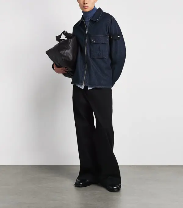 Stone Island Zip-up Denim Overshirt