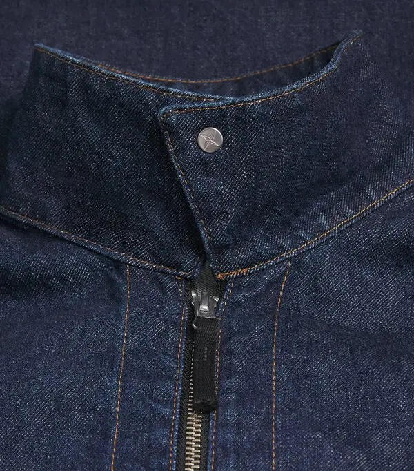 Stone Island Zip-up Denim Overshirt
