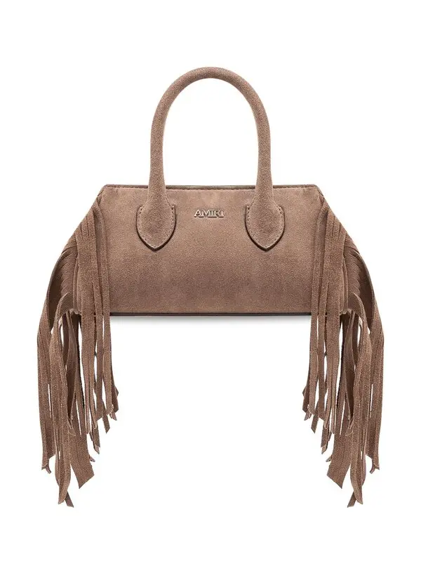 Amiri Suede Fringe Handbag - Brown