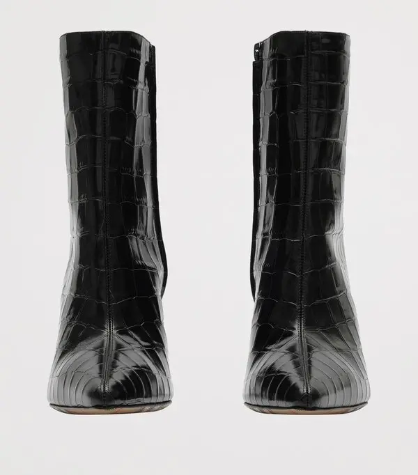 Burberry Croc-embossed Leather Dame Ankle Boots 90