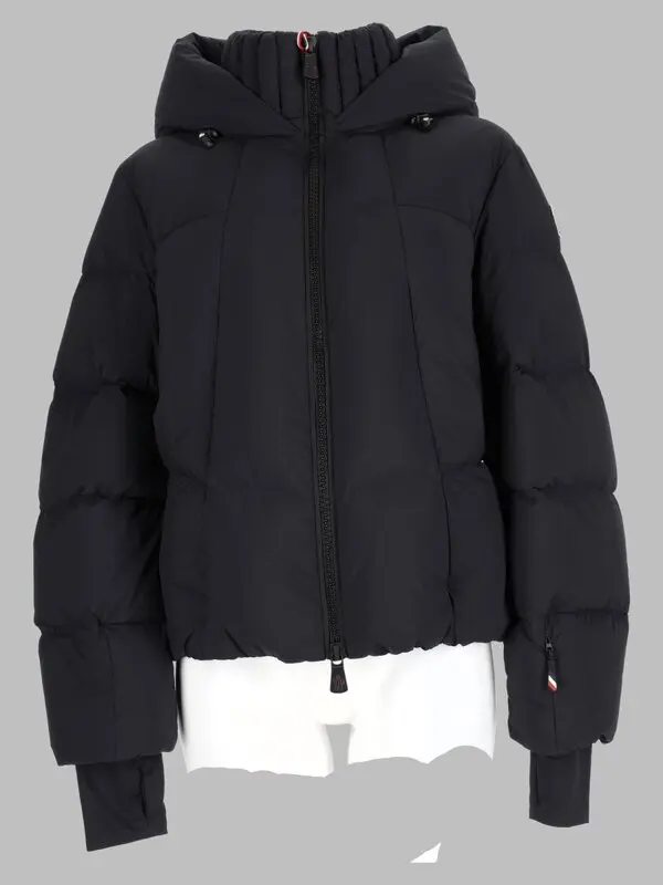 Moncler Monochrome Nylon Tech Trench Coat With Stretch Collar