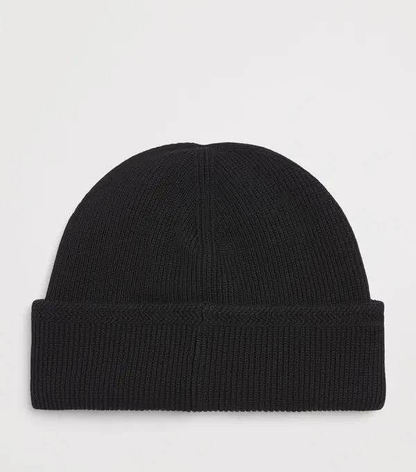 Stone Island Organic Cotton Logo Beanie