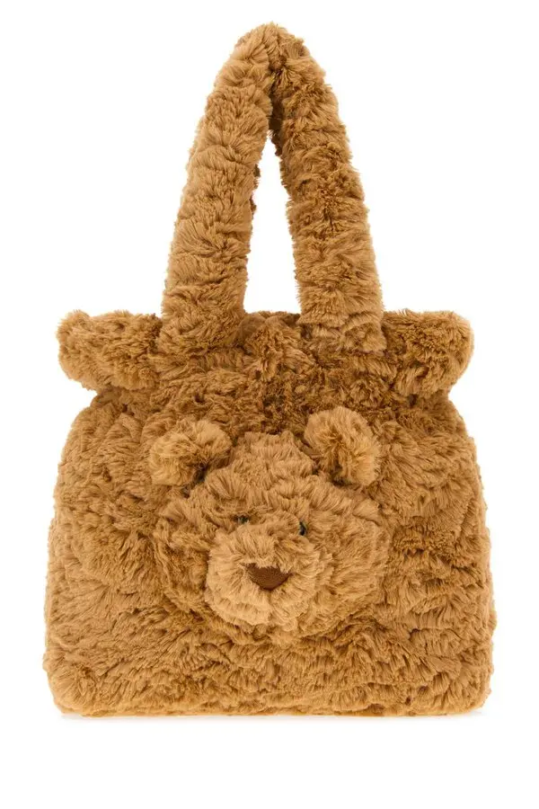 JELLYCAT Biscuit Eco Fur Bartholomew Bear Mini Handbag - Camel