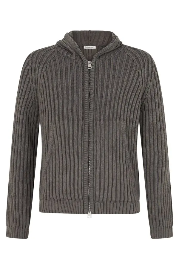Our Legacy Striped Merino Wool Crewneck Sweatshirt - Grey