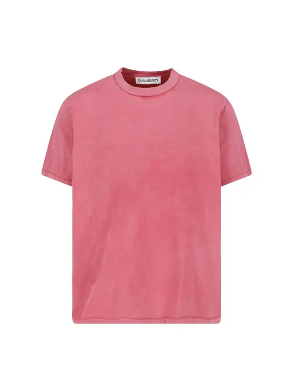 Our Legacy Garment-dyed Crew Neck T-shirt - Red